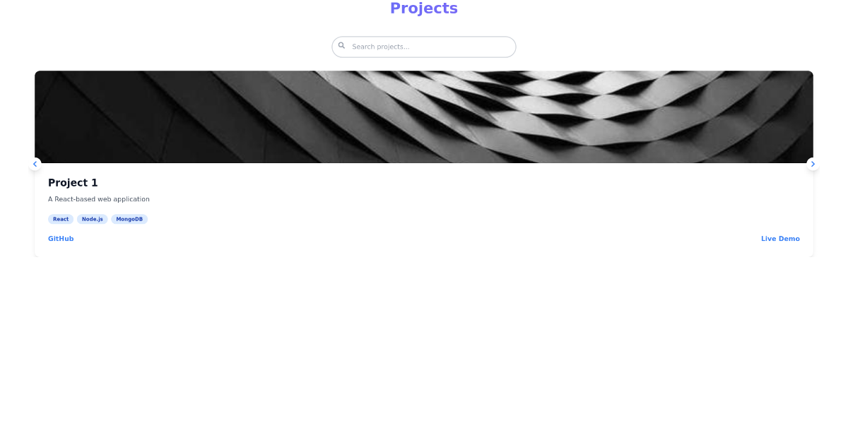 Portfolio - Free React, Tailwind Component