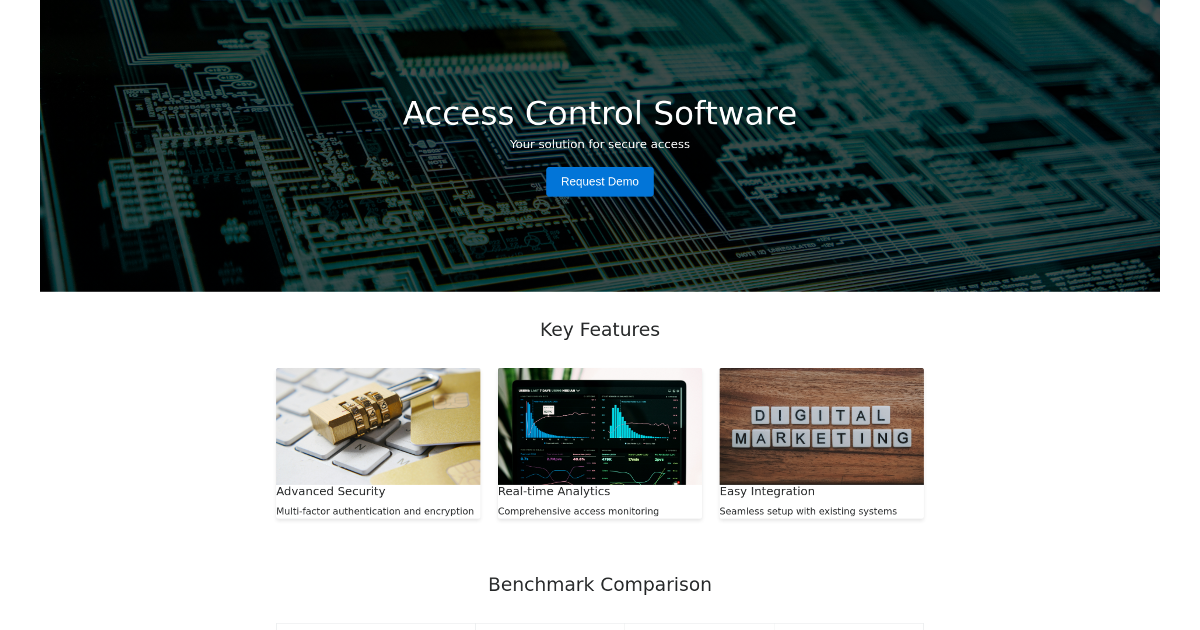 Access Control Product - Free Html, Bootstrap Component