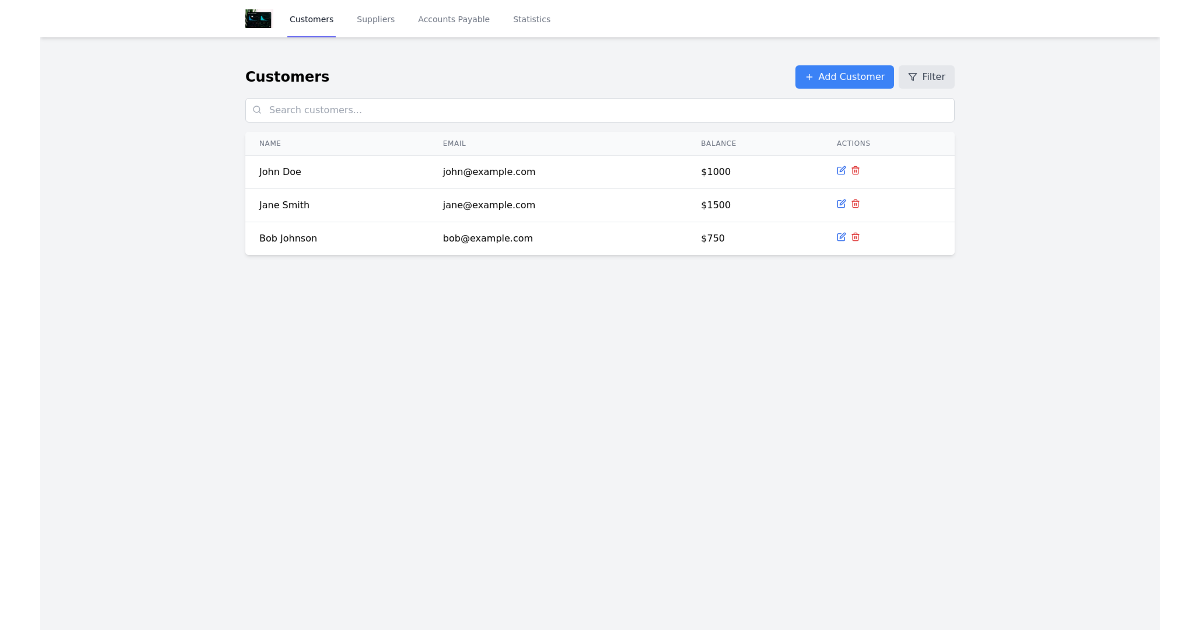 Accounting Screen - Free React, Tailwind Component