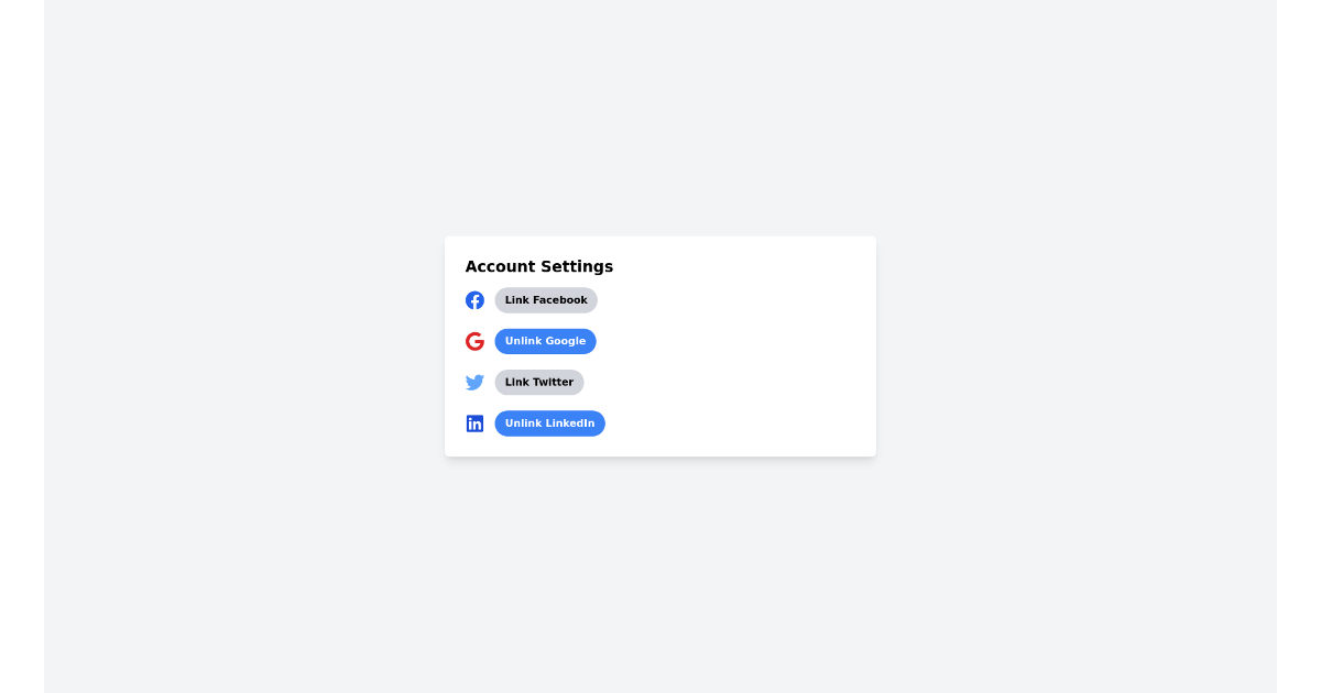 Account Settings - Free React, Tailwind Component