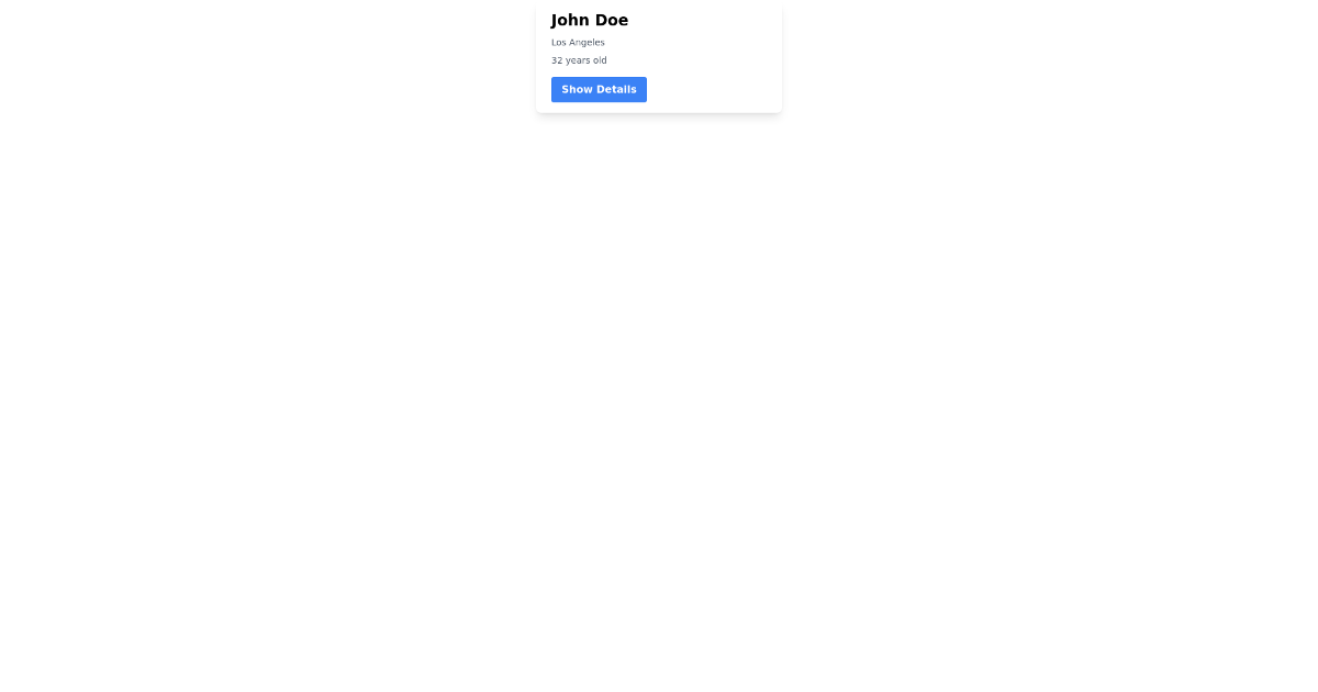 Actor Card - Free React, Tailwind Component