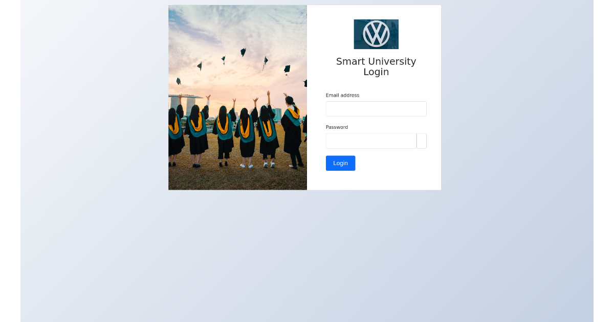 Smart University Login - Free Html, Bootstrap Component