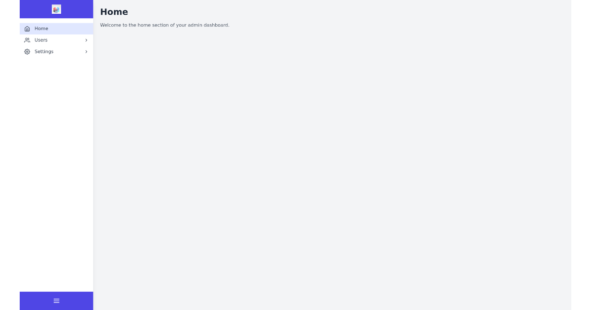 React Tailwind Admin Dashboard with Vertical Menu