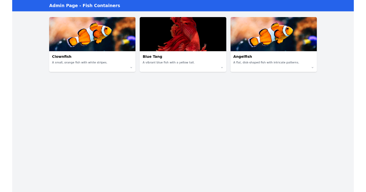 Admin Fish Gallery - Upload and Manage Featured Fishes