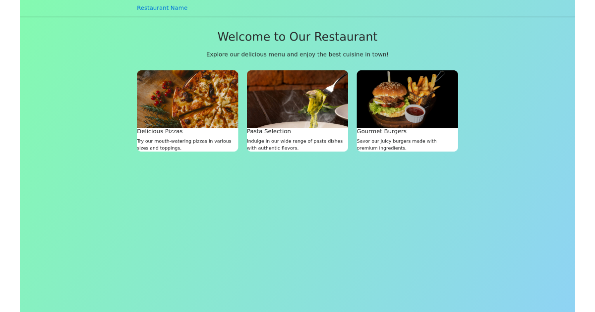 Restaurant Login Page - Free Html, Bootstrap Component