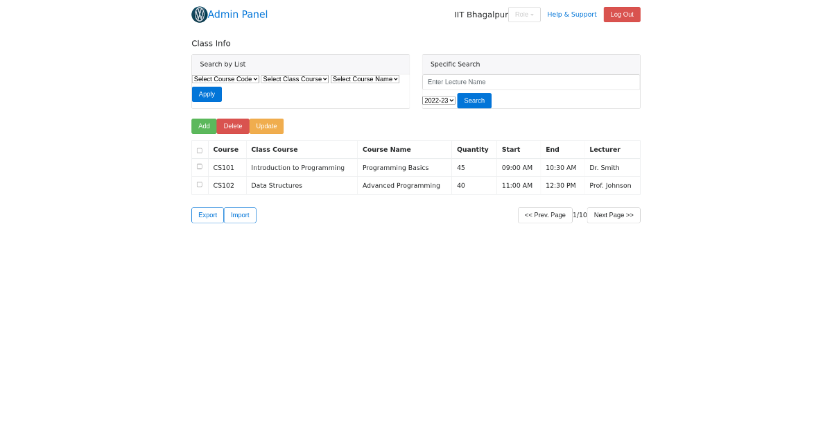 Admin Class Panel - Free Html, Bootstrap Component