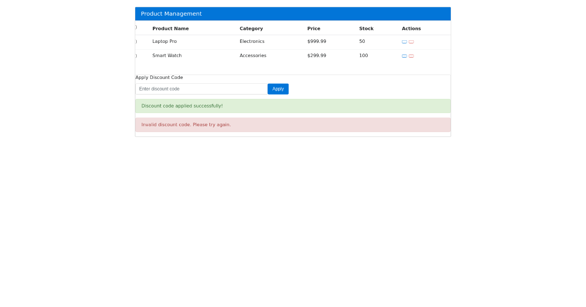 Admin Product Interface - Free Html, Bootstrap Component