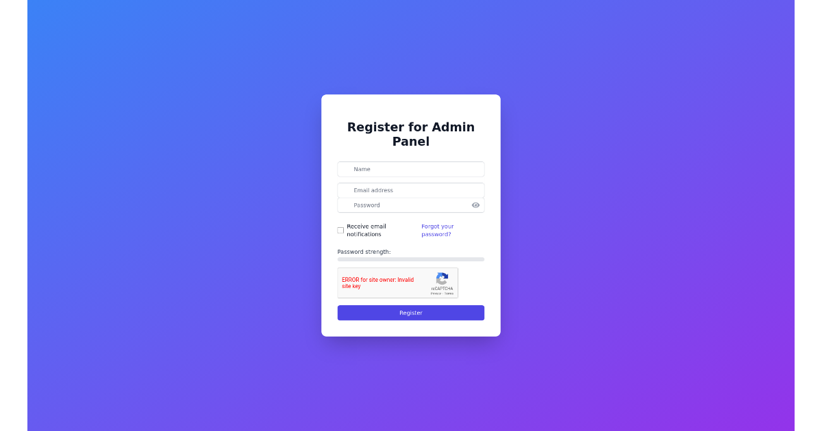 Register Page - Free React, Tailwind Component