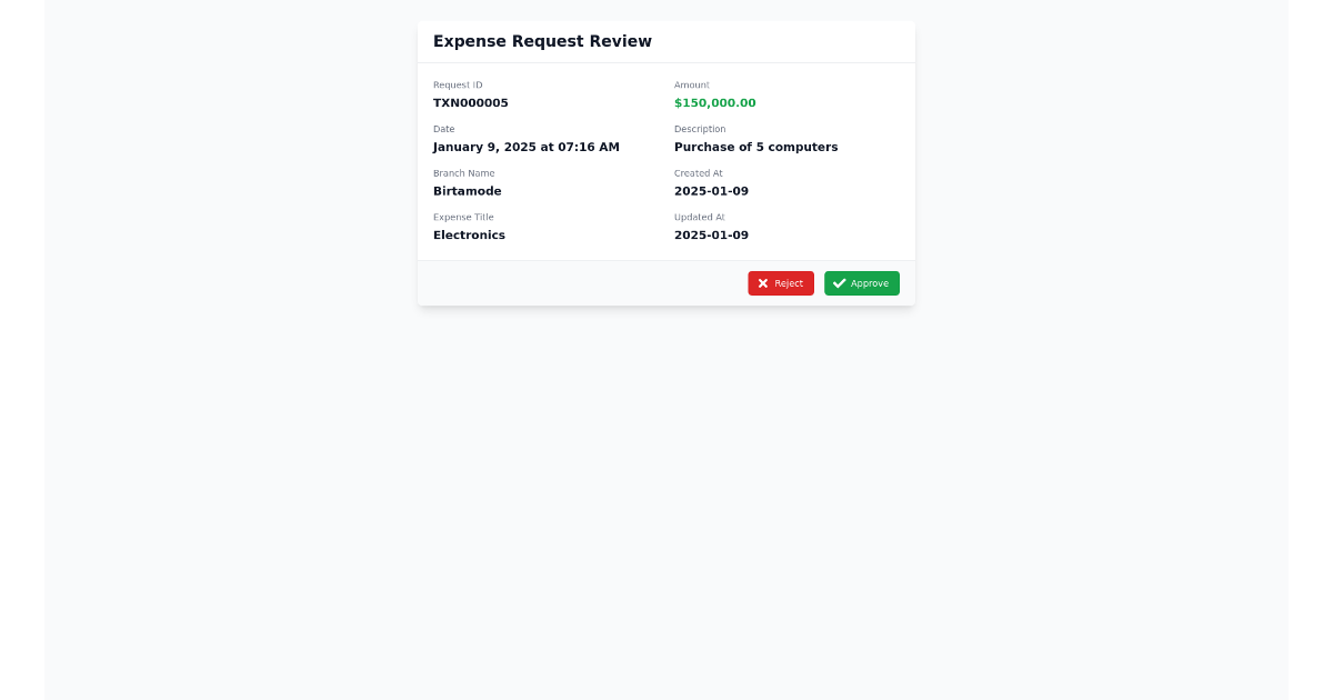 Expense Request Page Free React Tailwind Component