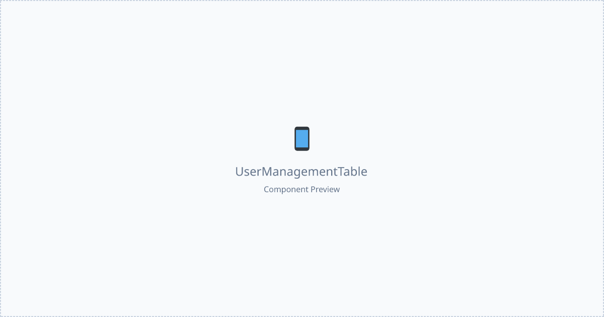 User Management Table - Free React, Mui Component