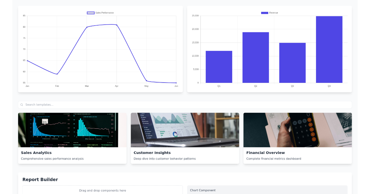 Advanced Reporting Module - Free React, Tailwind Component