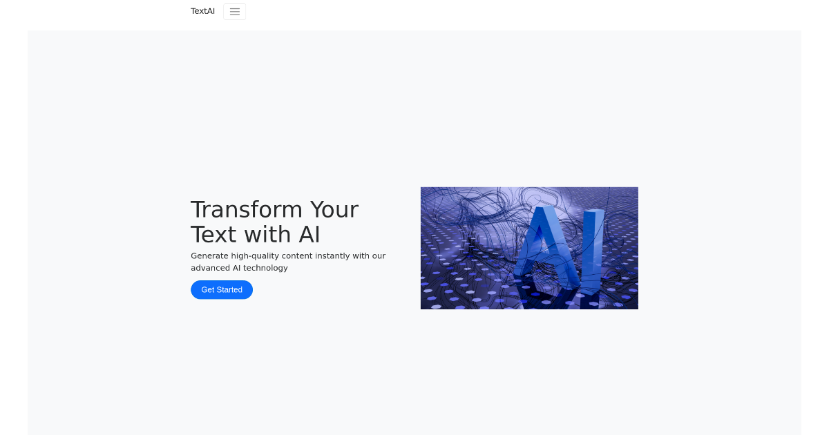 A I Text Generator - Free Html, Bootstrap Component