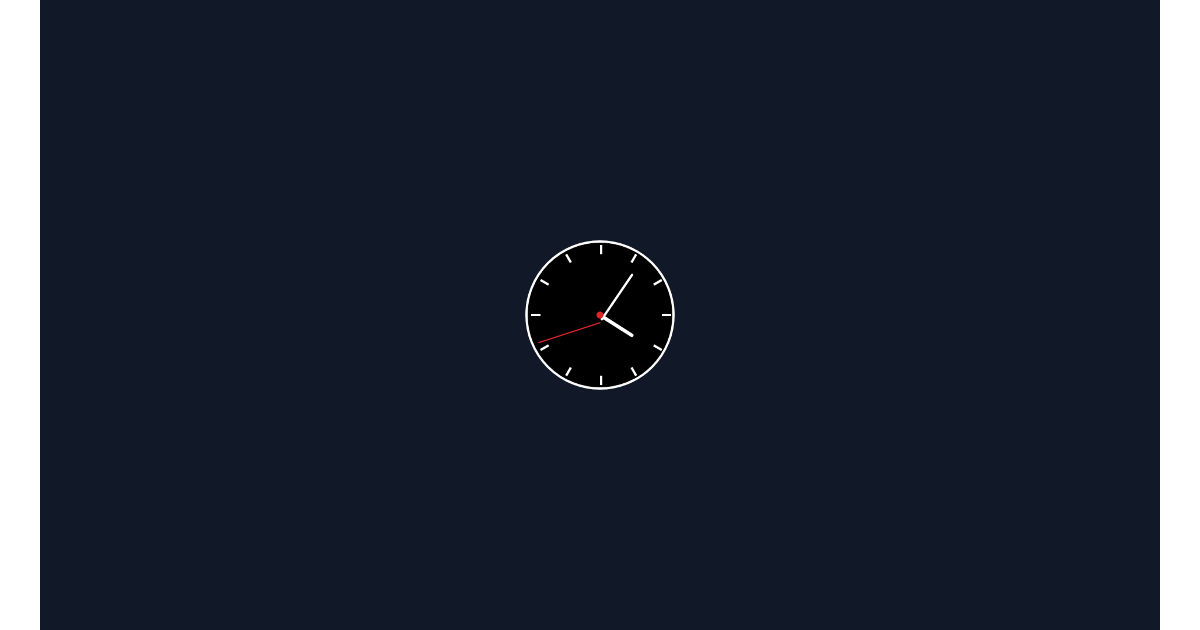 Analog Clock - Free React, Tailwind Component