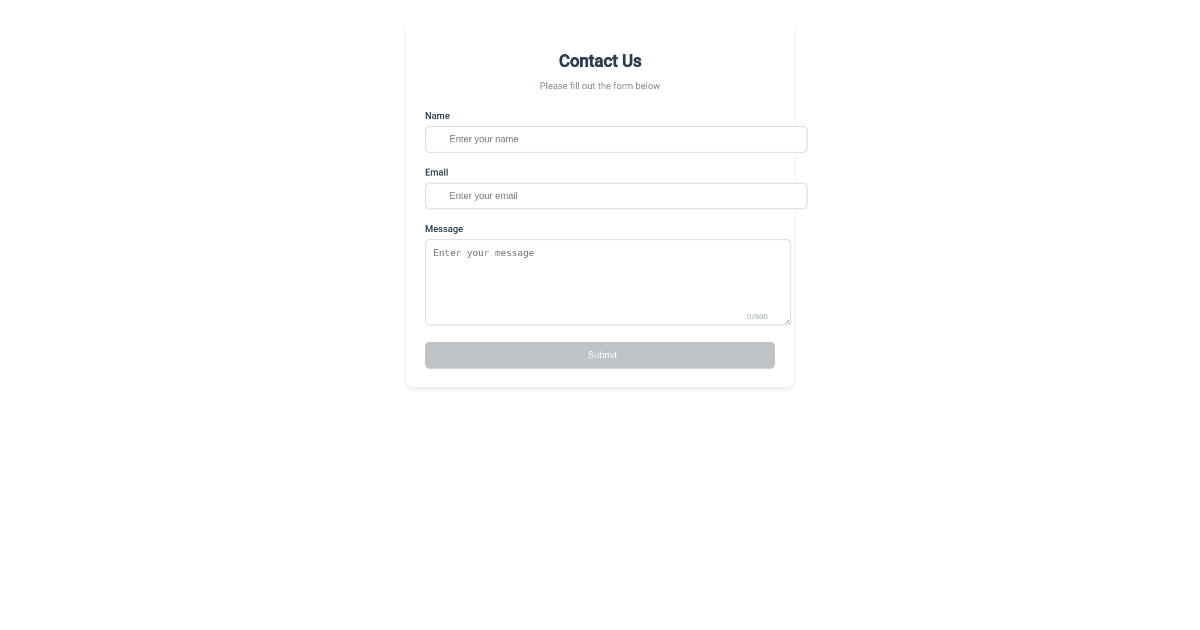 User Input Form - Free Angular, Css Component