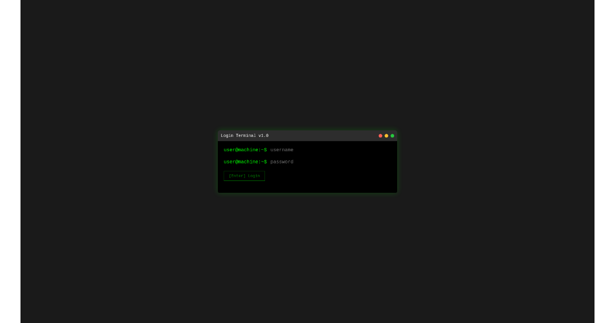 Angular CSS Login Page con Design Terminale Bash Linux