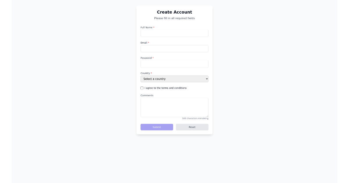 Contact Form - Free Angular, Tailwind Component