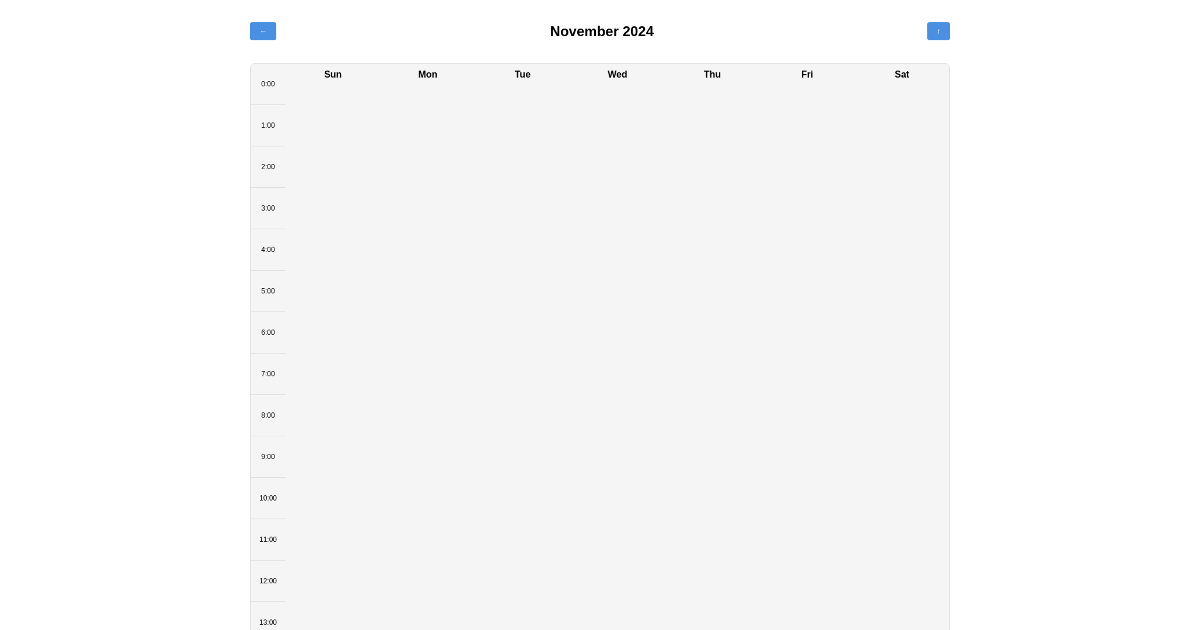 Timeline Calendar Component - Free Angular, Css Component