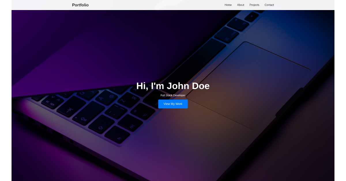 Portfolio Landing Page Free Angular Css Component