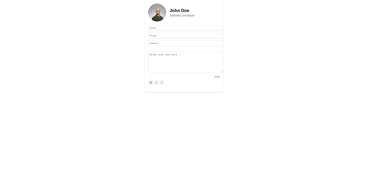Profile Card Component - Free Angular, Css Component