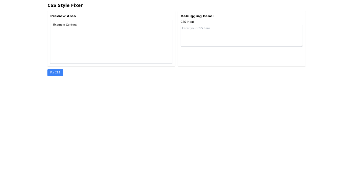 C S S Style Fixer - Free Angular, Tailwind Component