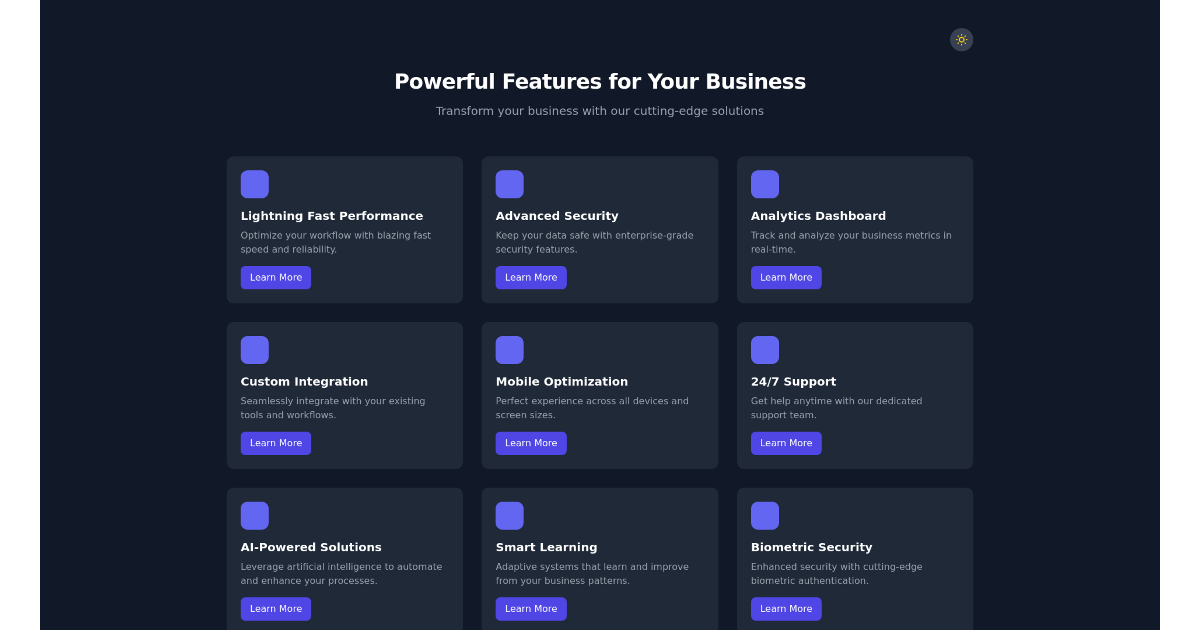 Dark Feature Section - Free Angular, Tailwind Component