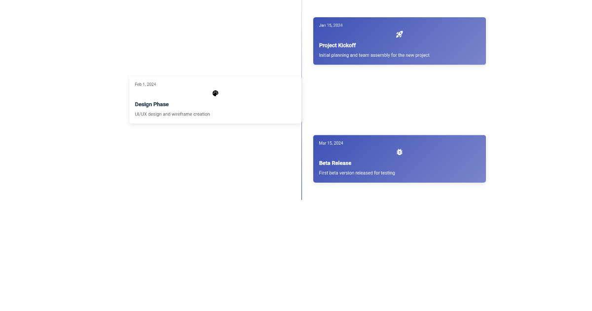 Vertical Timeline - Free Angular, Css Component