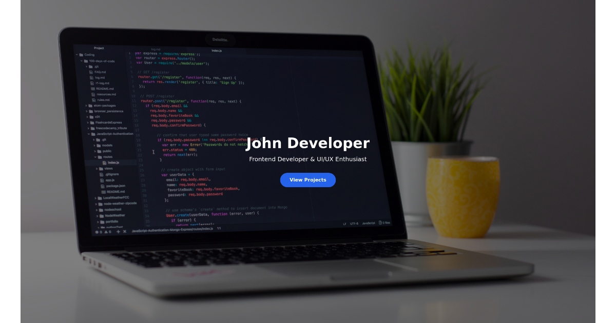 Portfolio Landing Page - Free Angular, Tailwind Component