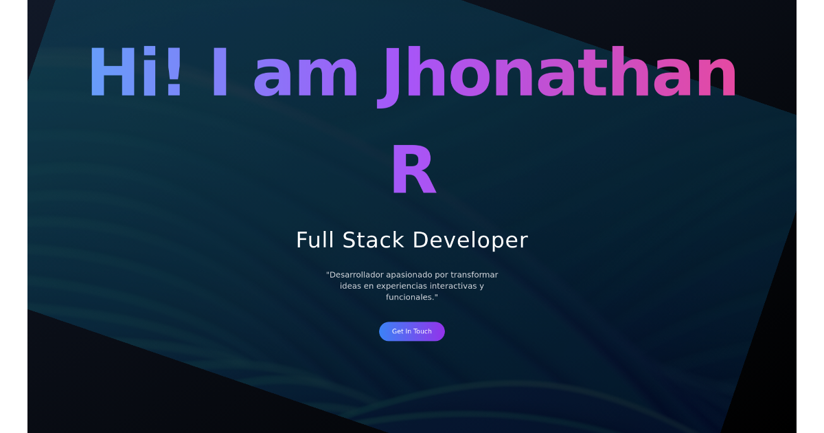 Animated Banner for Full-Stack Developer - React & Tailwind