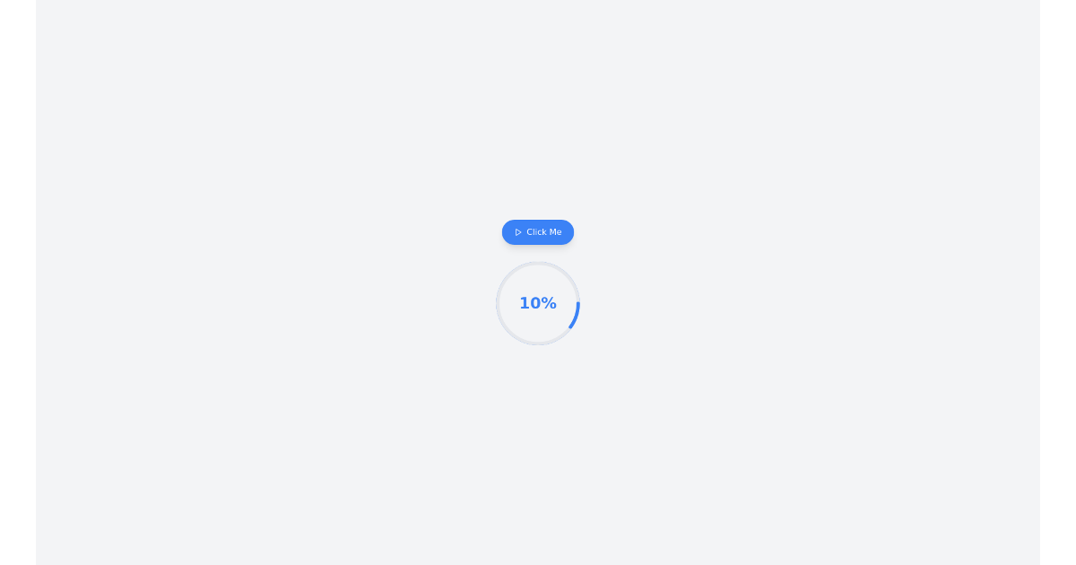 React Tailwind Animated Button with Smooth Click Effects and Circular Data