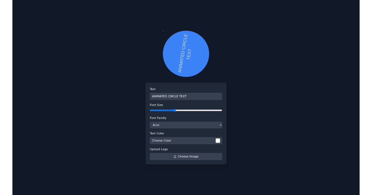 Animated Circle Text Logo - Free React, Tailwind Component