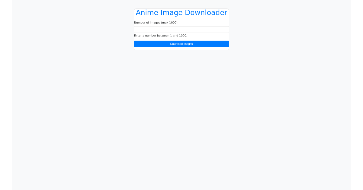 Anime Image Downloader - Free Html, Bootstrap Component