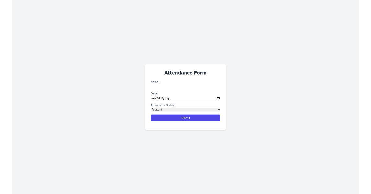 Create an Attendance Form in HTML to Save Data to Google Sheets