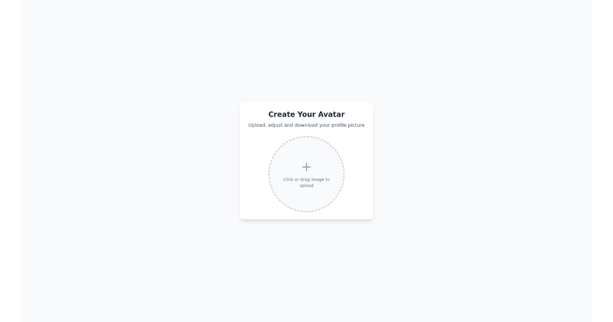 Avatar Upload Editor - Free Html, Tailwind Component