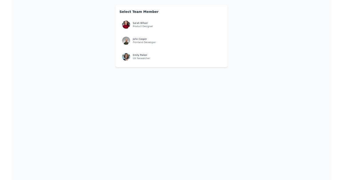 Avatar Radio Group - Free Html, Tailwind Component