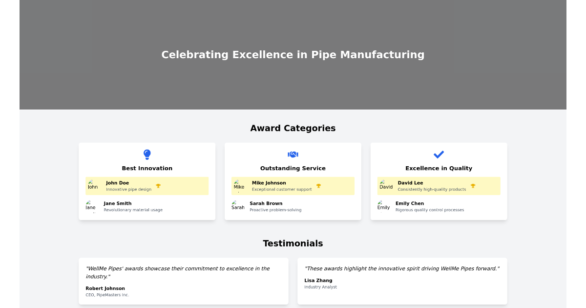 Award Showcase Panel - Free React, Tailwind Component