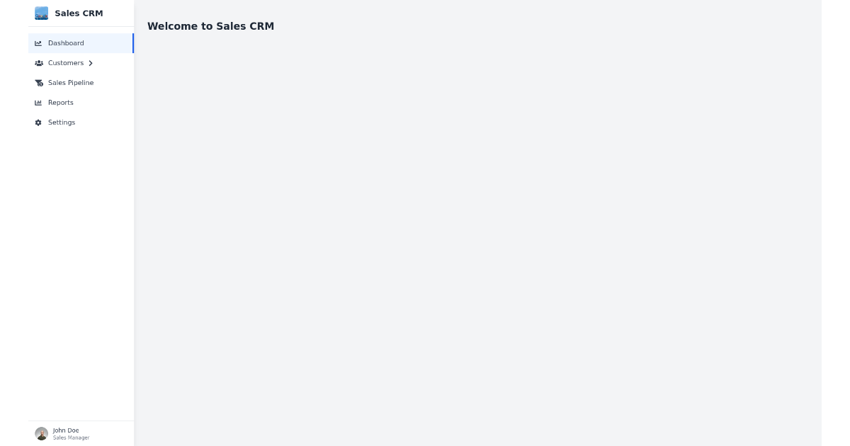 C R M Sidebar Navigation - Free Html, Tailwind Component