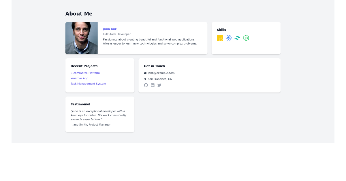 Bento Grid Section - Free React, Tailwind Component