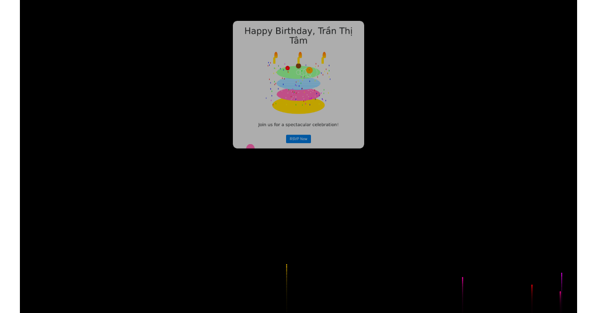 Animated Birthday Invitation - Free Html, Bootstrap Component