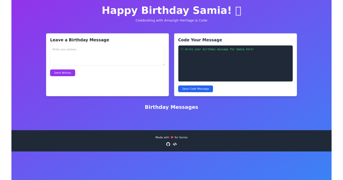 Birthday Celebration - Free React, Tailwind Component