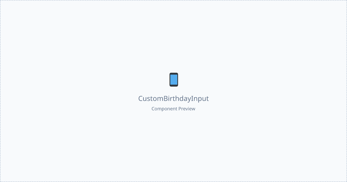Custom Birthday Input - Free React, Mui Component