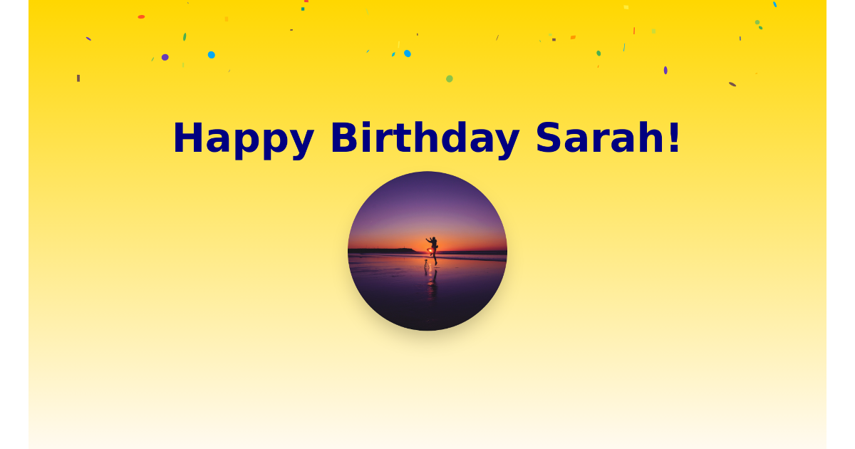 Birthday Celebration - Free React, Tailwind Component