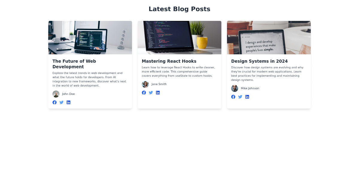 Blog Card - Free React, Tailwind Component