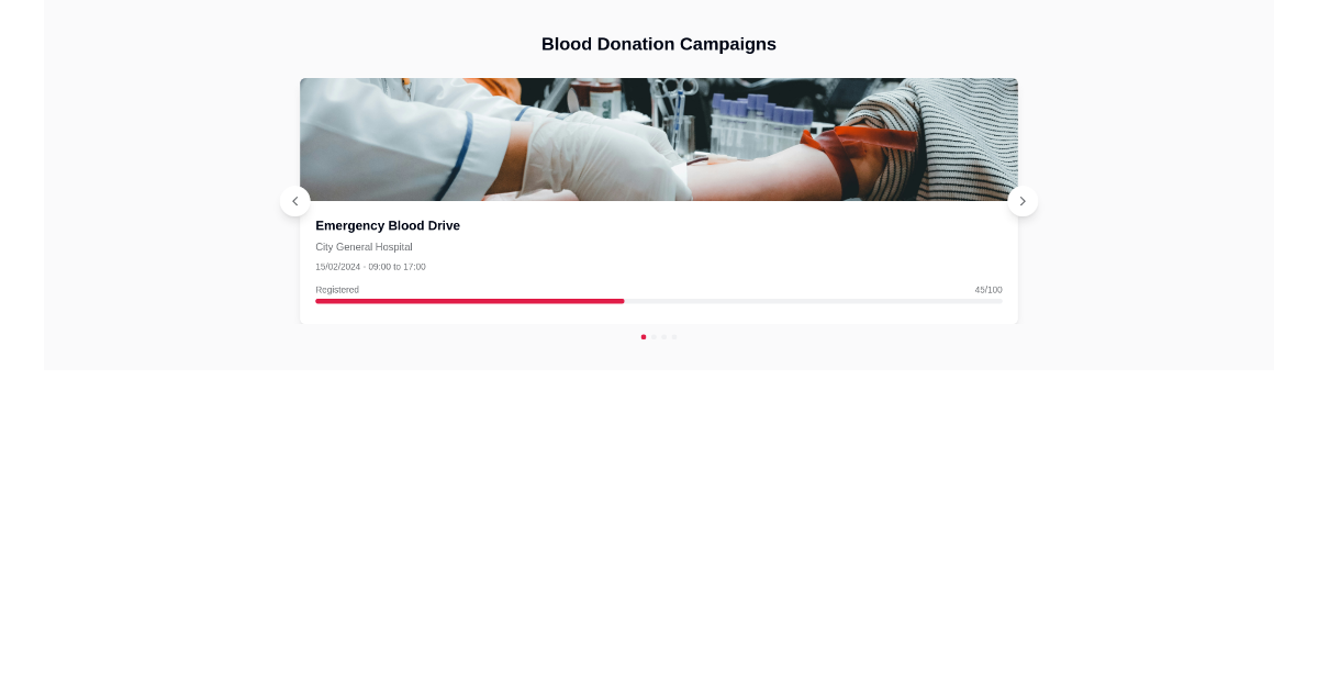 Campaign Slider - Free React, Tailwind Component