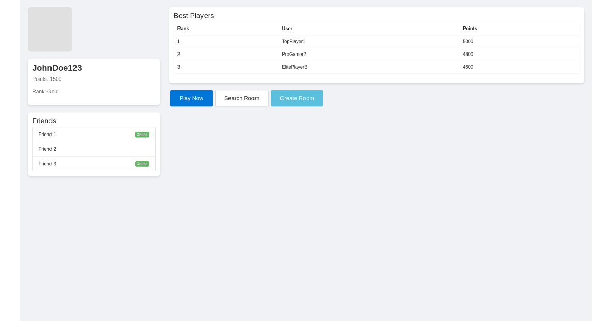 Gaming Interface Dashboard - Free Html, Bootstrap Component