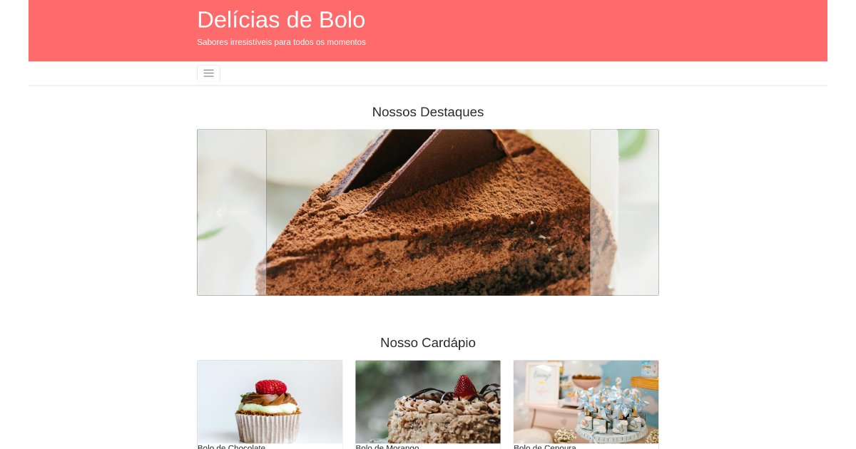 Cake Sales Landing - Free Html, Bootstrap Component