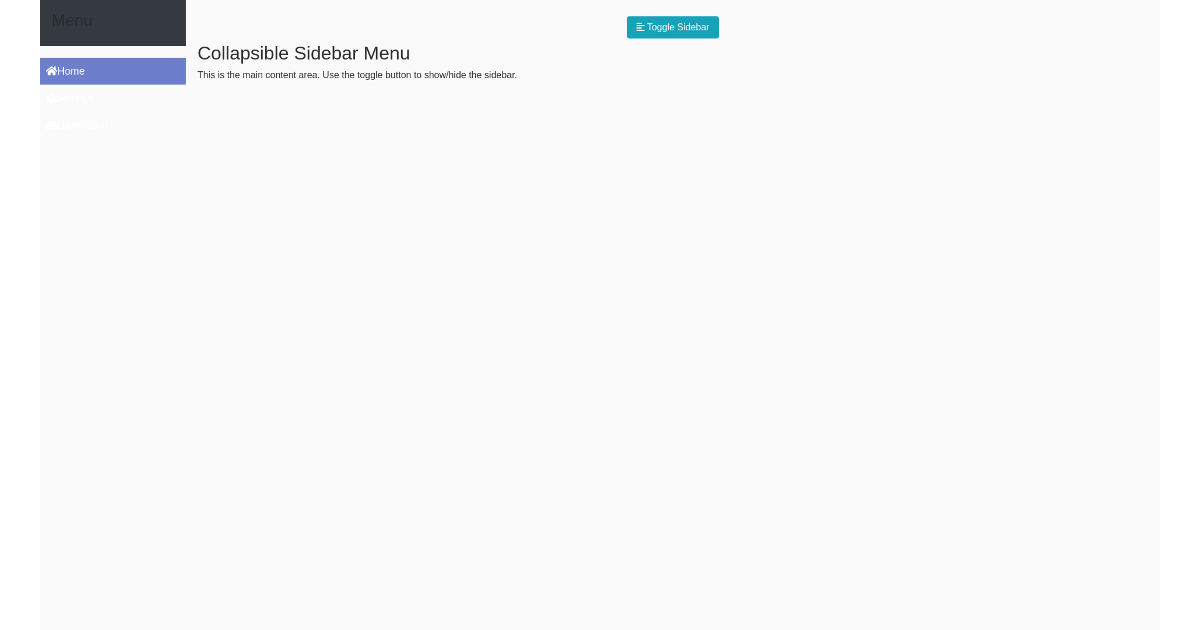 Collapsible Side Nav - Free Html, Bootstrap Component