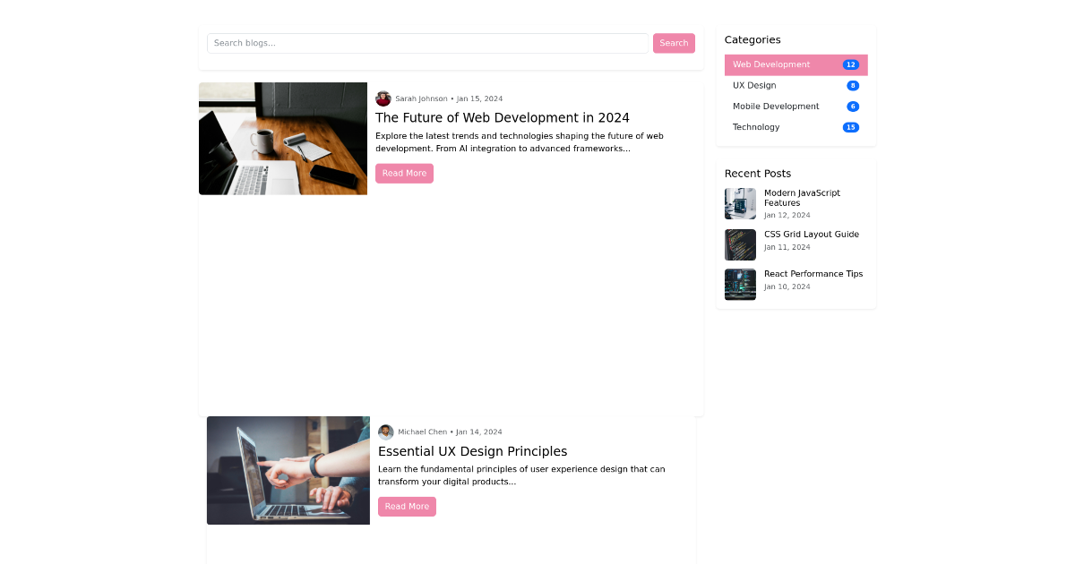 Blog Category Layout - Free Html, Bootstrap Component