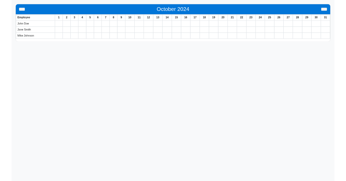 Comprehensive Calendar Component - Free Html, Bootstrap Component