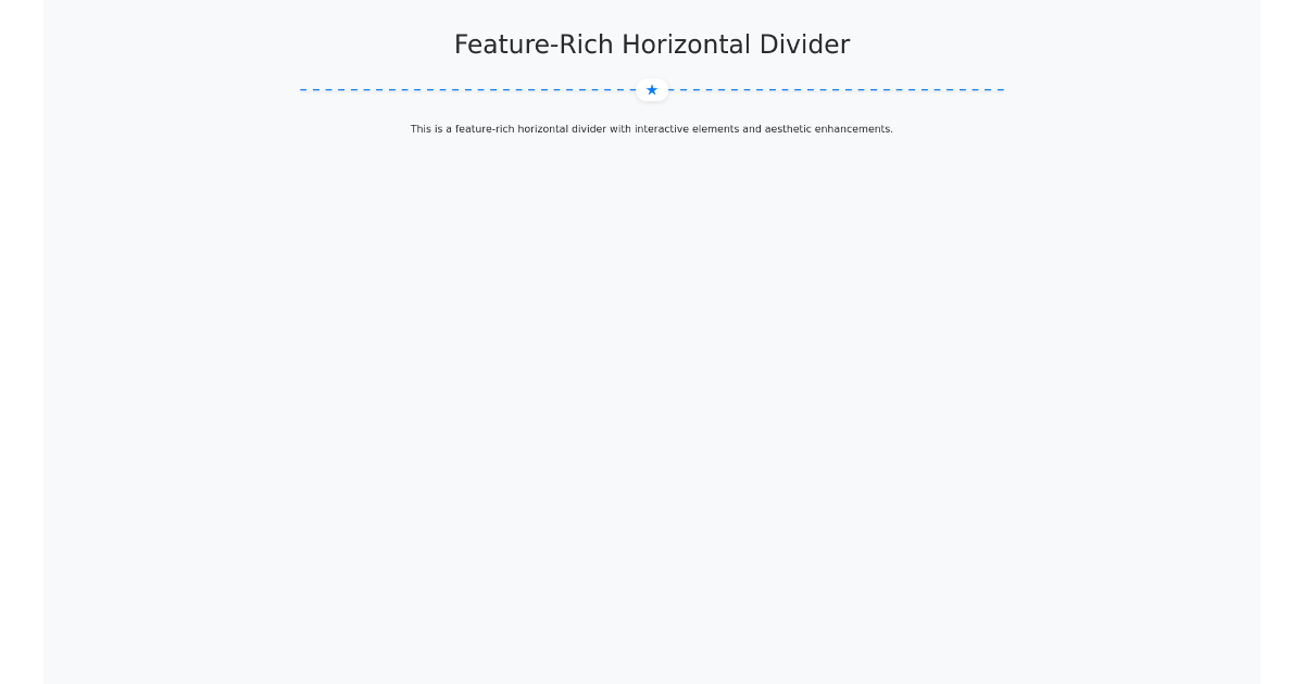 Decorative Horizontal Divider - Free Html, Bootstrap Component