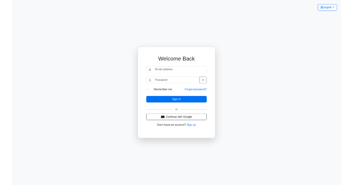 Multilingual Login Interface - Free Html, Bootstrap Component